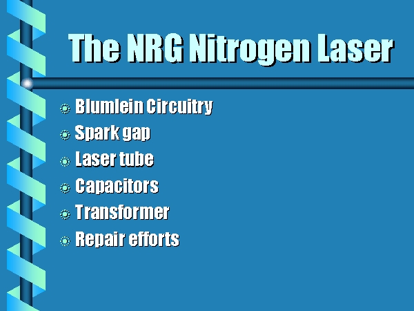 The NRG Nitrogen Laser